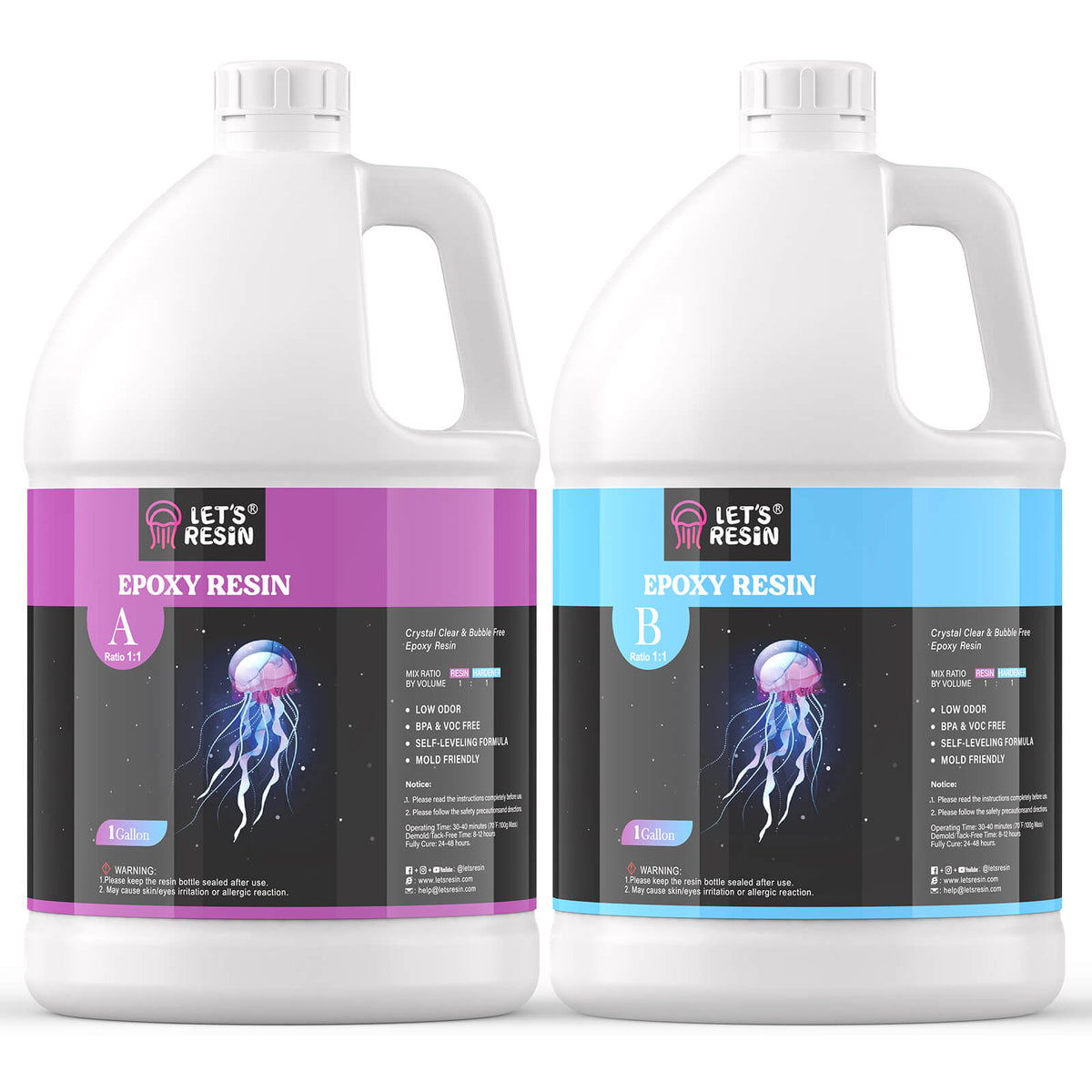 LET'S RESIN Epoxy Resin 2 Gallon Kit, Crystal Clear Coating & Casting ...